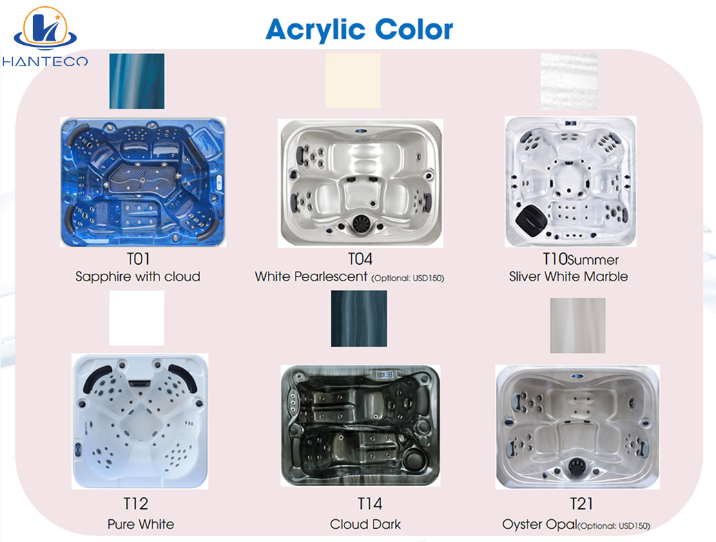Bồn sục jacuzzi Hanteco SR81114B